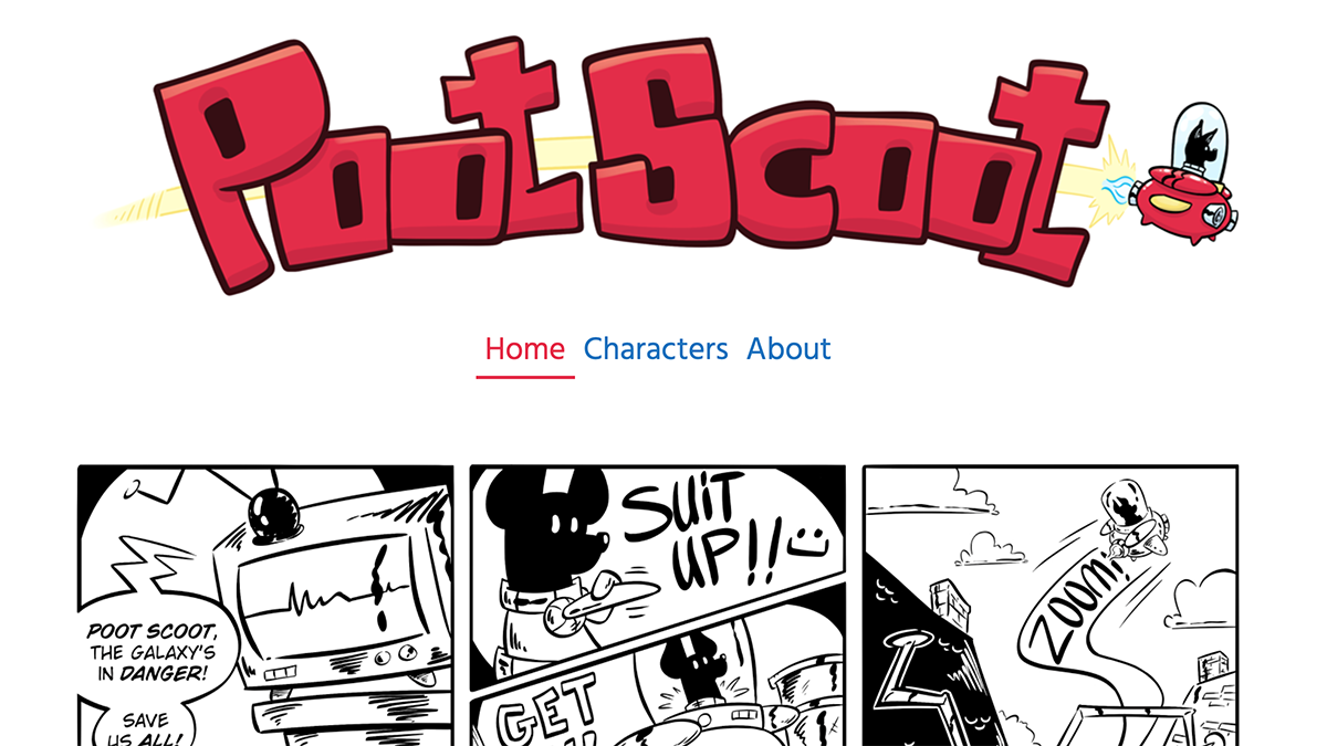 Poot Scoot - A comic about my dog in space